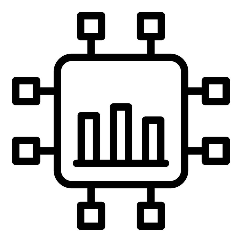 Modern data processing chip icon 46044100 Vector Art at Vecteezy