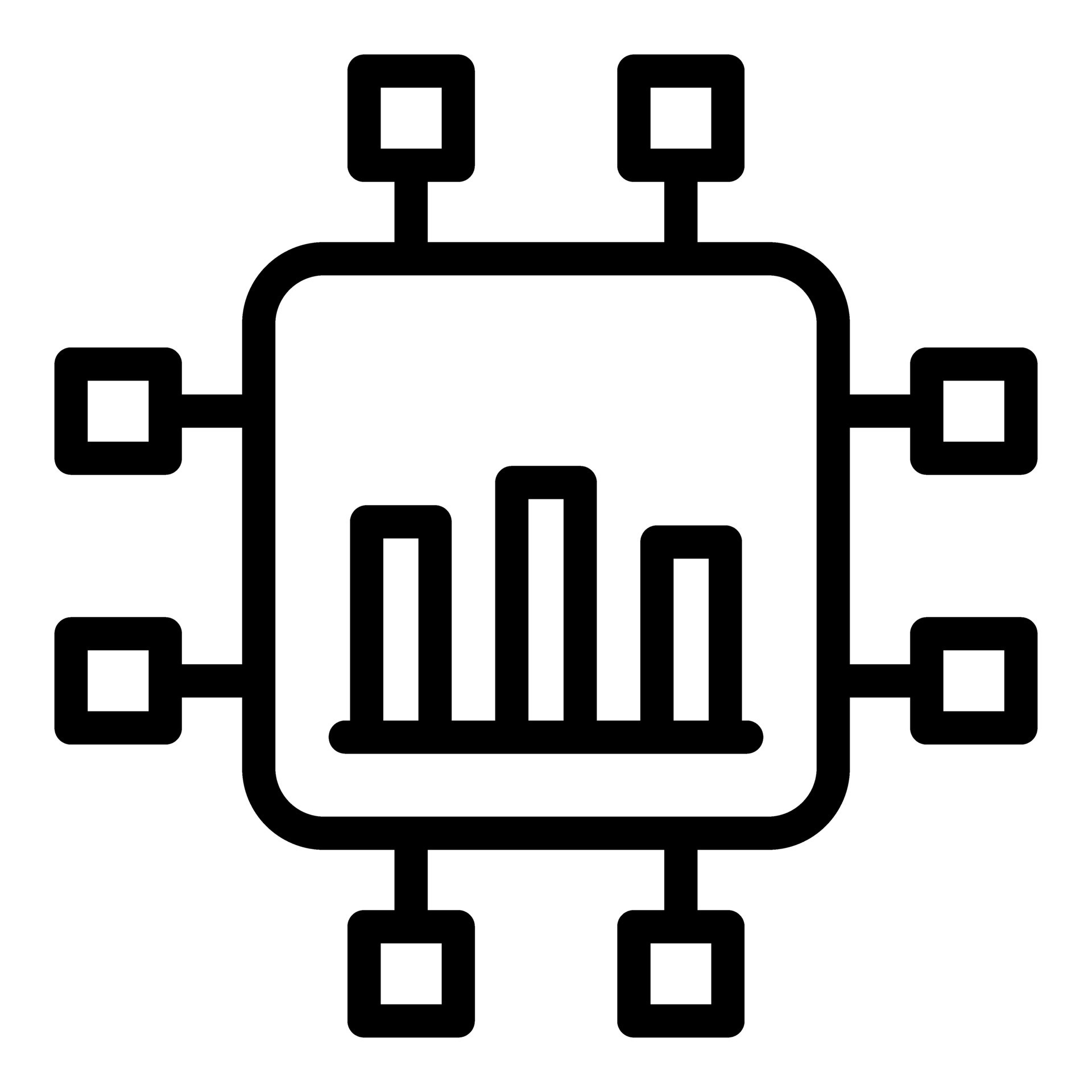 Modern data processing chip icon 46044100 Vector Art at Vecteezy