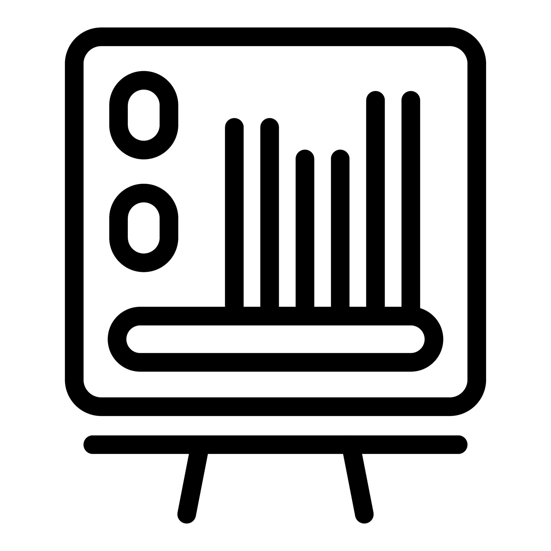 Infographic presentation icon with bar graph 46044547 Vector Art at ...