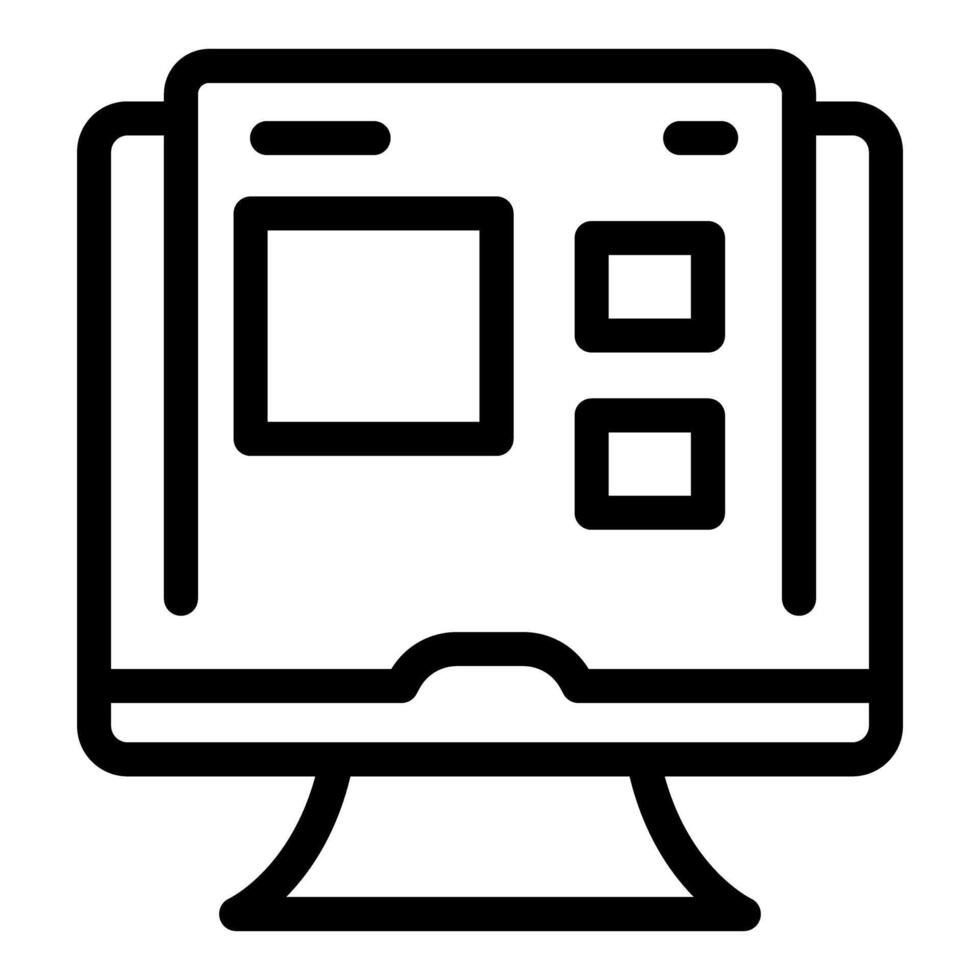 Graphic design icon of a desktop with layout elements 46044598 Vector ...