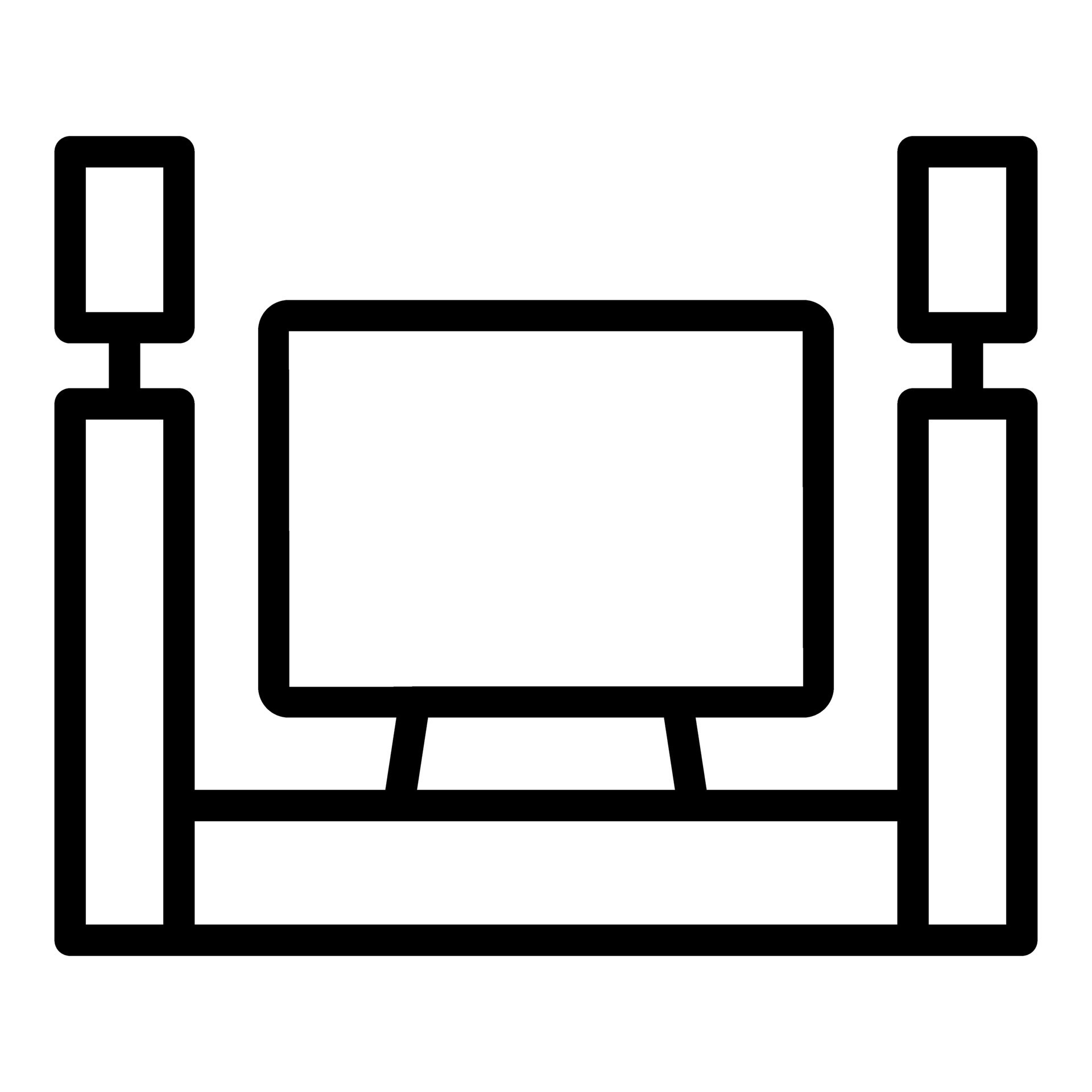 Simplified line art of a computer setup 46044691 Vector Art at Vecteezy