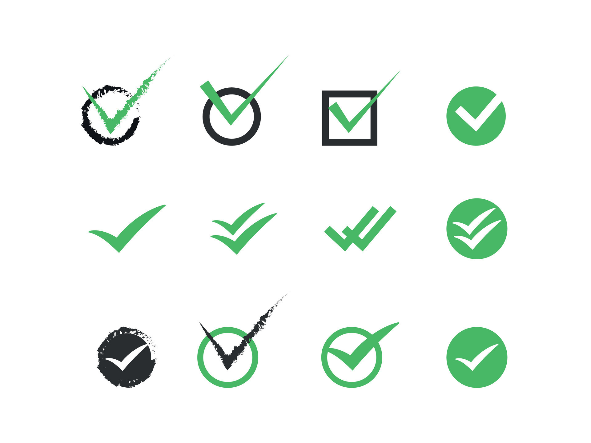 Check Marks Symbol Collection Flat Styles 46046205 Vector Art At Vecteezy