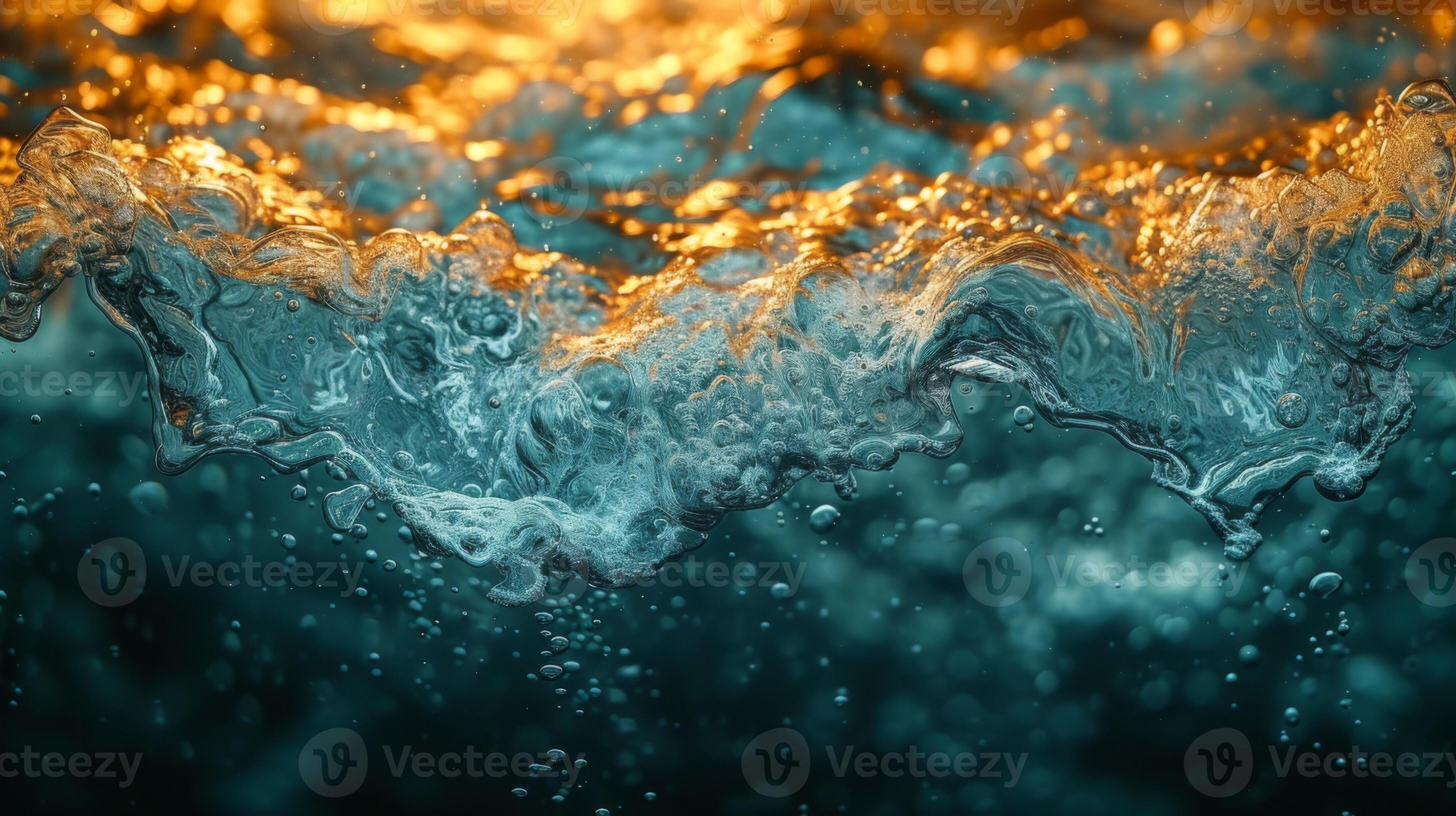 Texture of distorted reflections in rippling water creating a ...