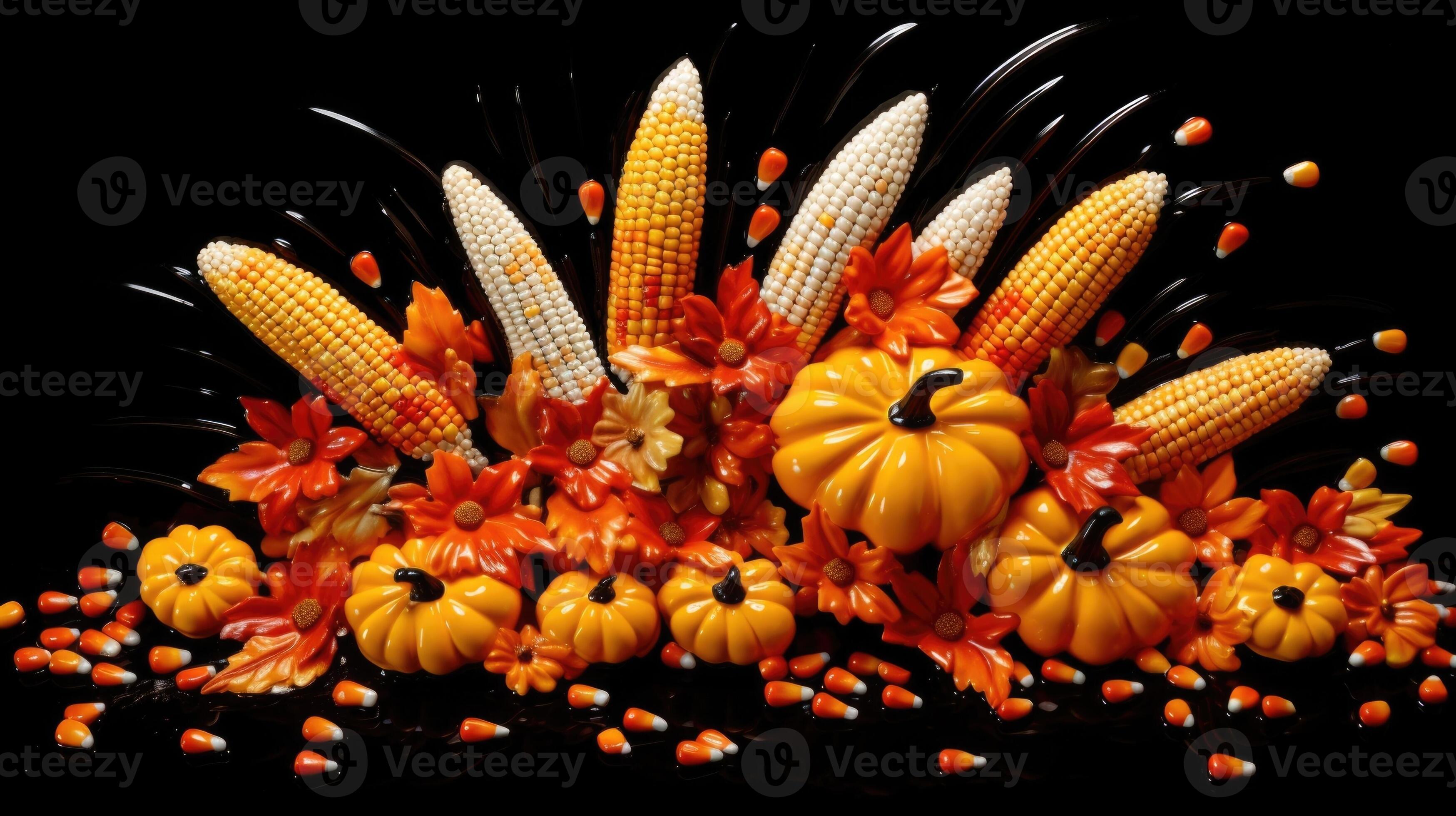 A playful image that captures the joyous essence of candy corn by ...