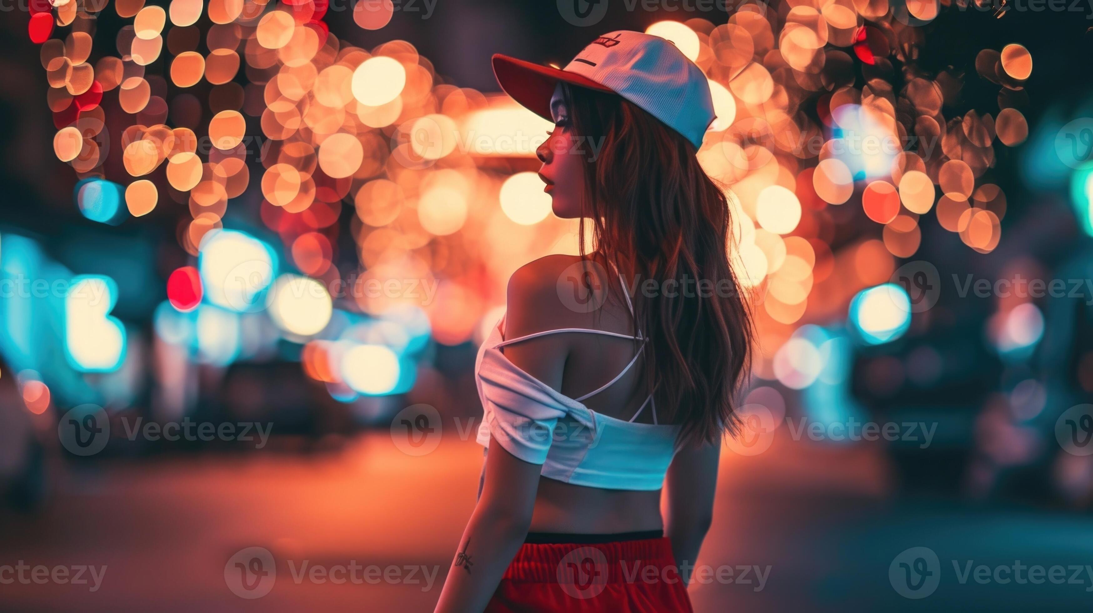 Bold and edgy Embrace your fiery side with these red sweatpants, a white crop top, and a black ...