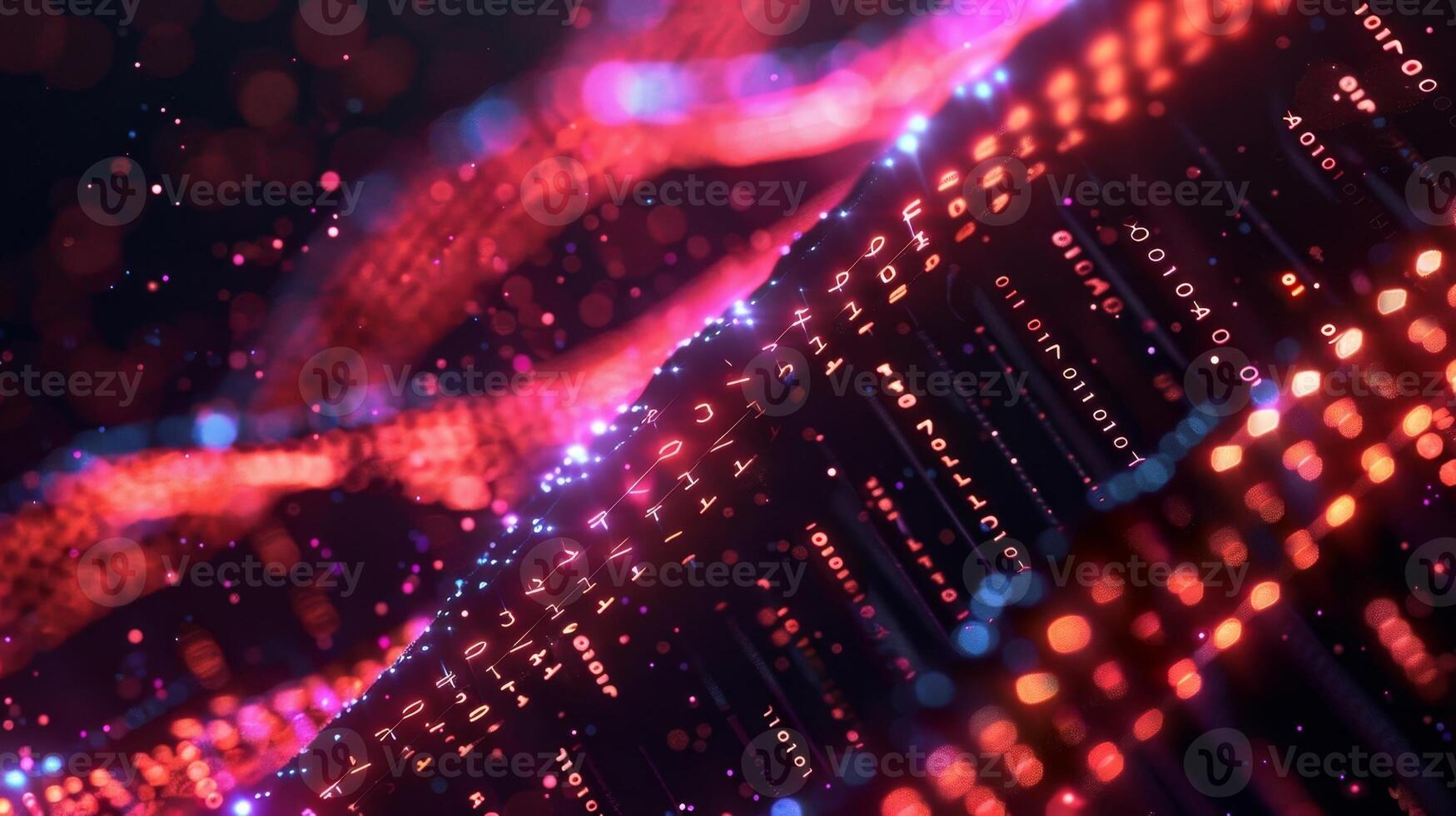 A binary code matrix highlighting the digital nature of genomic data ...