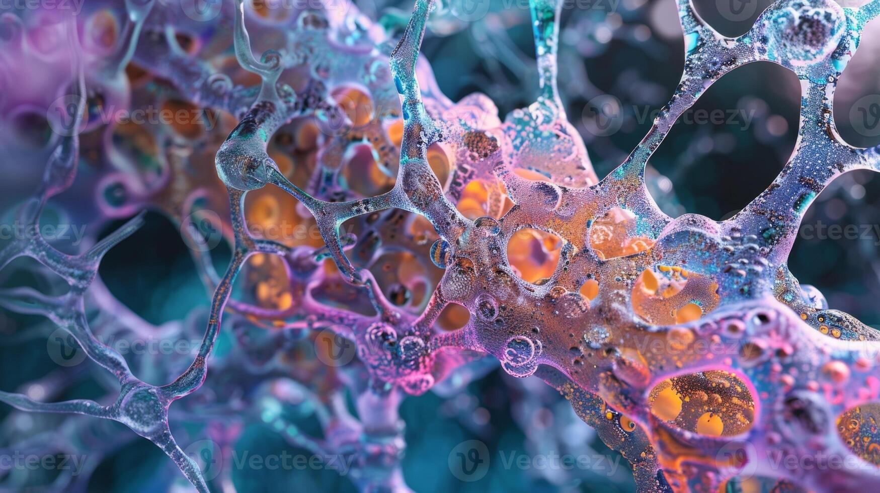 A Crosssection Of A Synovial Membrane Showing An Intricate Network Of Interconnected Synovial