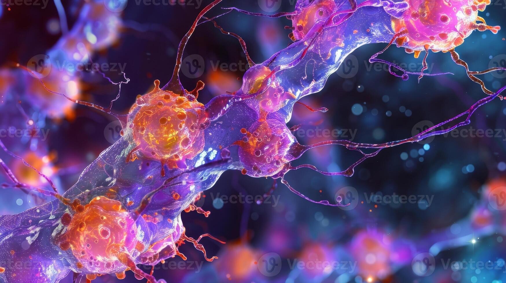 High magnification view of an immune synapse showing the formation of ...