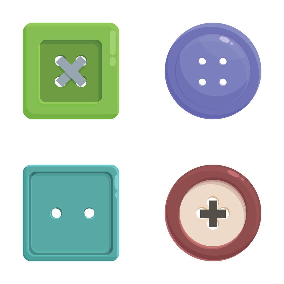 Assortment of colorful flat design buttons 46098773 Vector Art at Vecteezy
