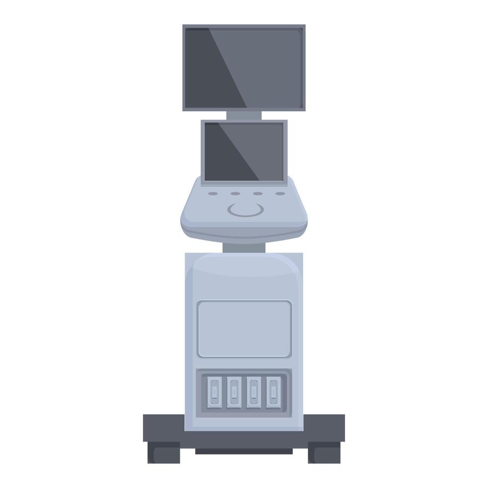Flat Design Illustration Of A Modern Ultrasound Diagnostic Machine