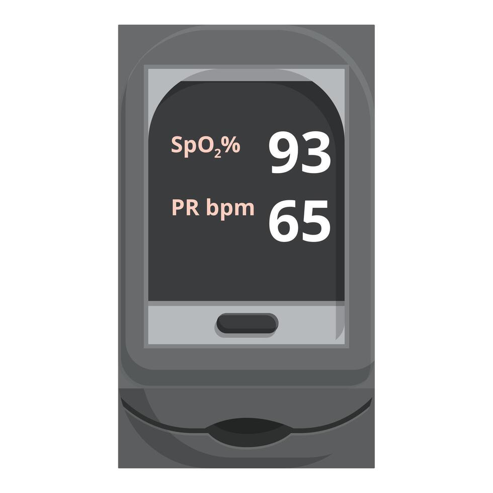 Digital pulse oximeter display showing blood oxygen and pulse rate 46099664 Vector Art at Vecteezy