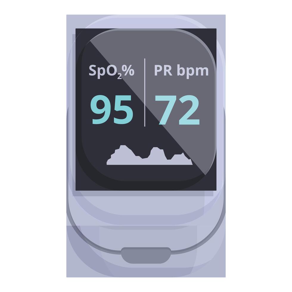 Pulse oximeter display showing oxygen saturation and pulse rate 46099671 Vector Art at Vecteezy