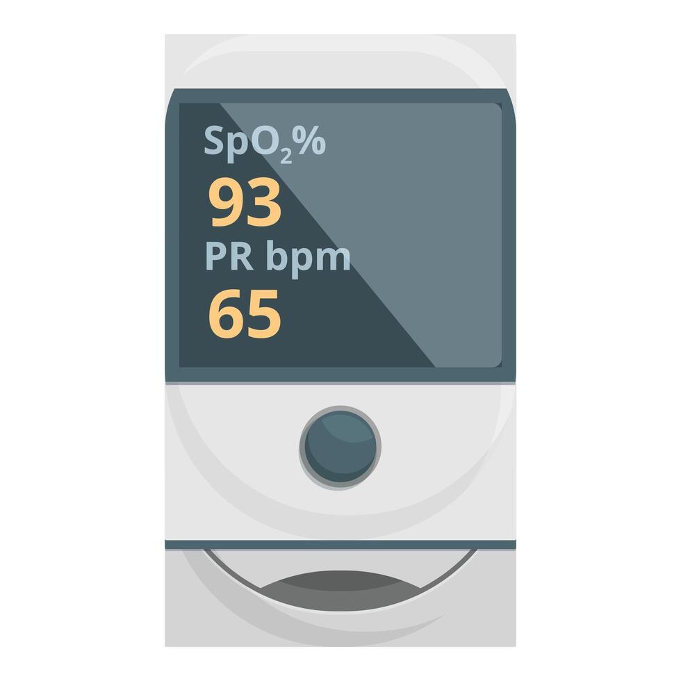 Digital pulse oximeter displaying oxygen levels 46099674 Vector Art at Vecteezy
