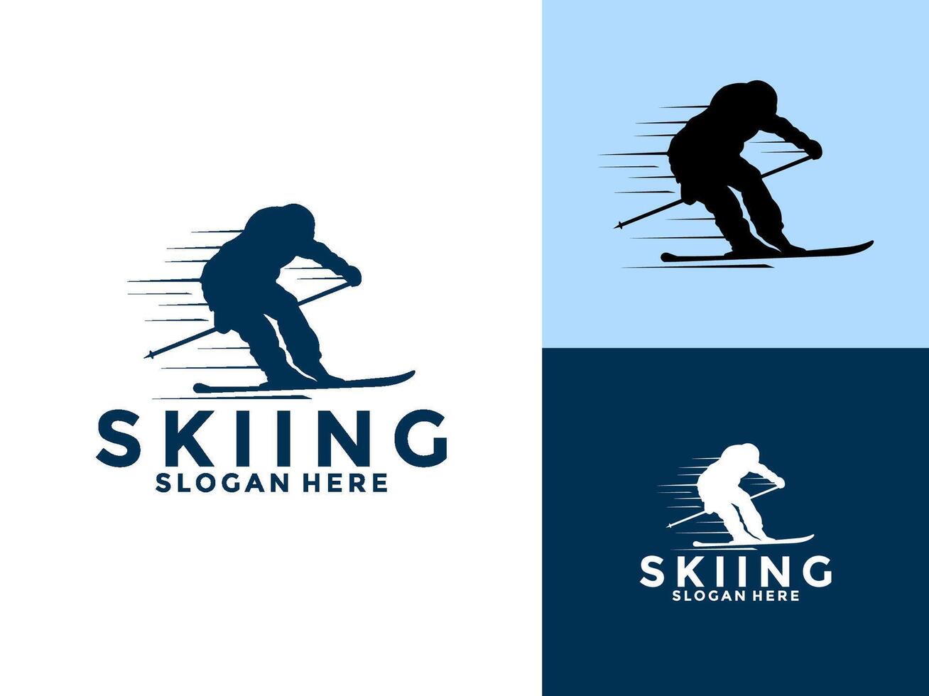 skiing logo icon, snowboard or ski logo design template 46103081 Vector ...