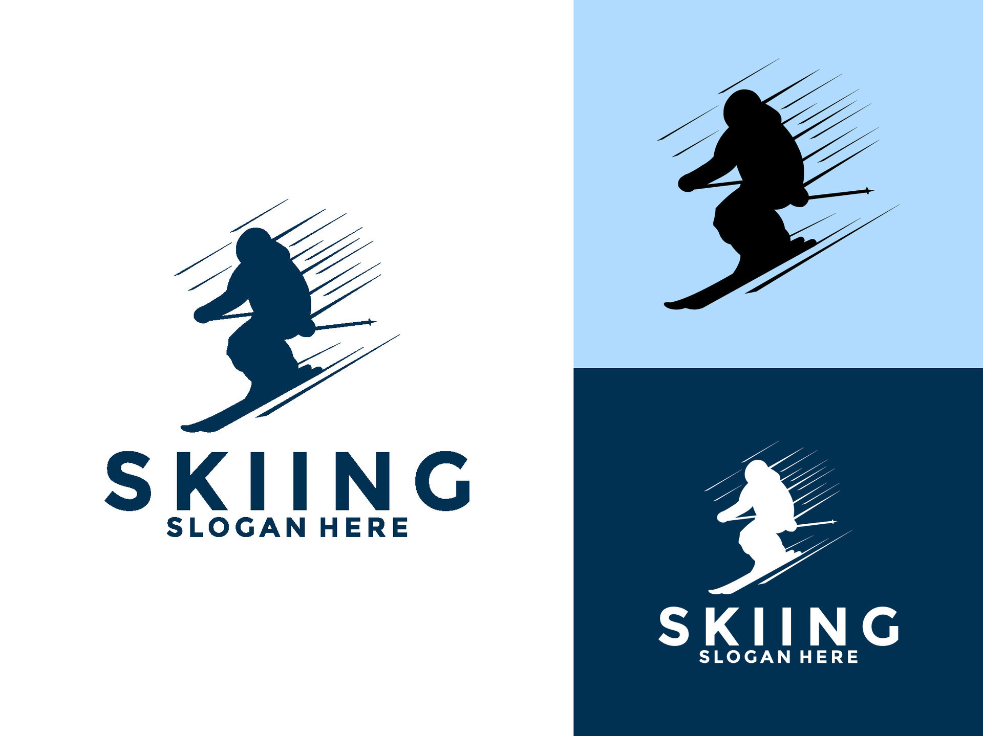 skiing logo icon, snowboard or ski logo design template 46103685 Vector ...