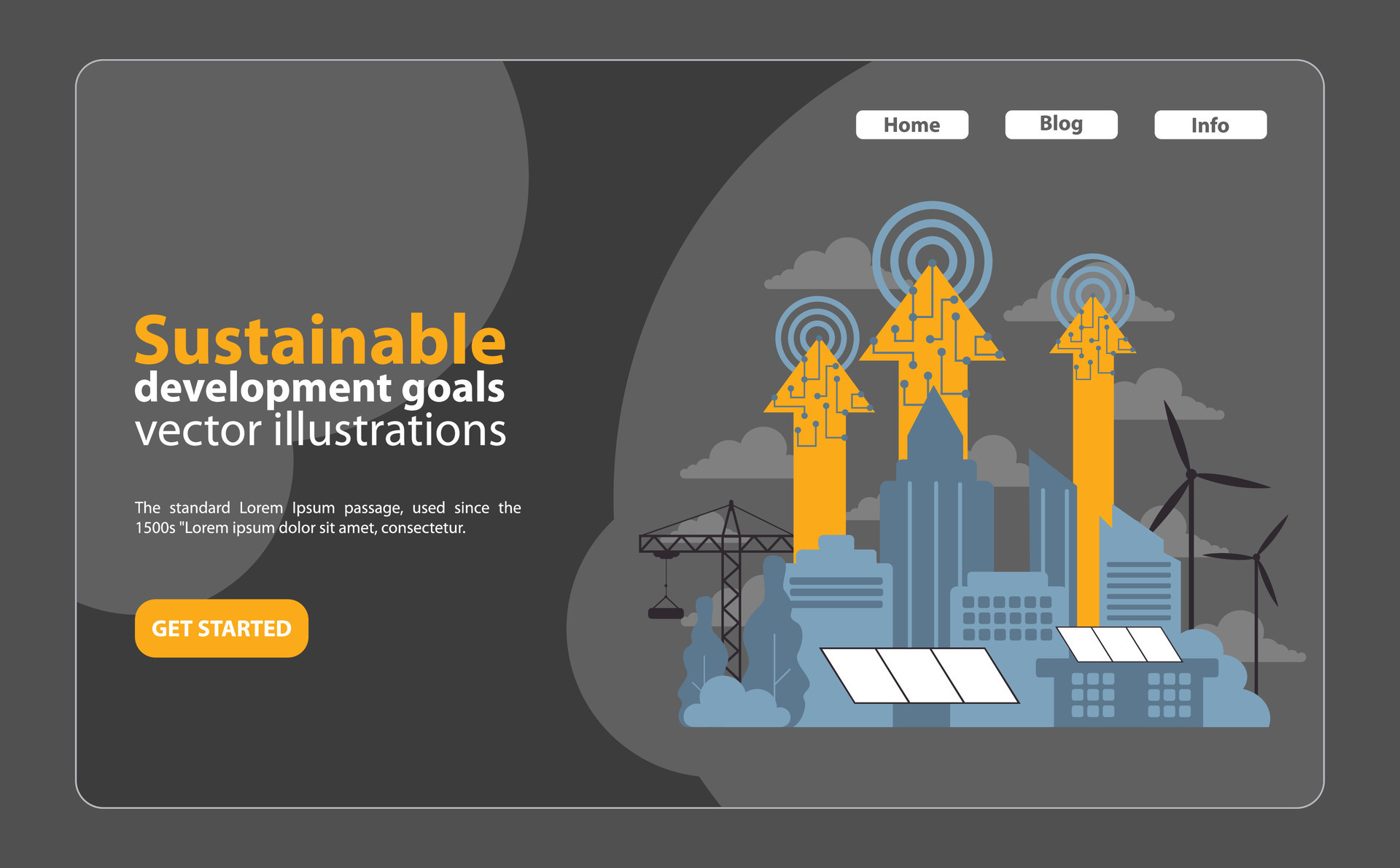 SDG or sustainable development goal night mode or dark mode 46118781 Vector Art at Vecteezy