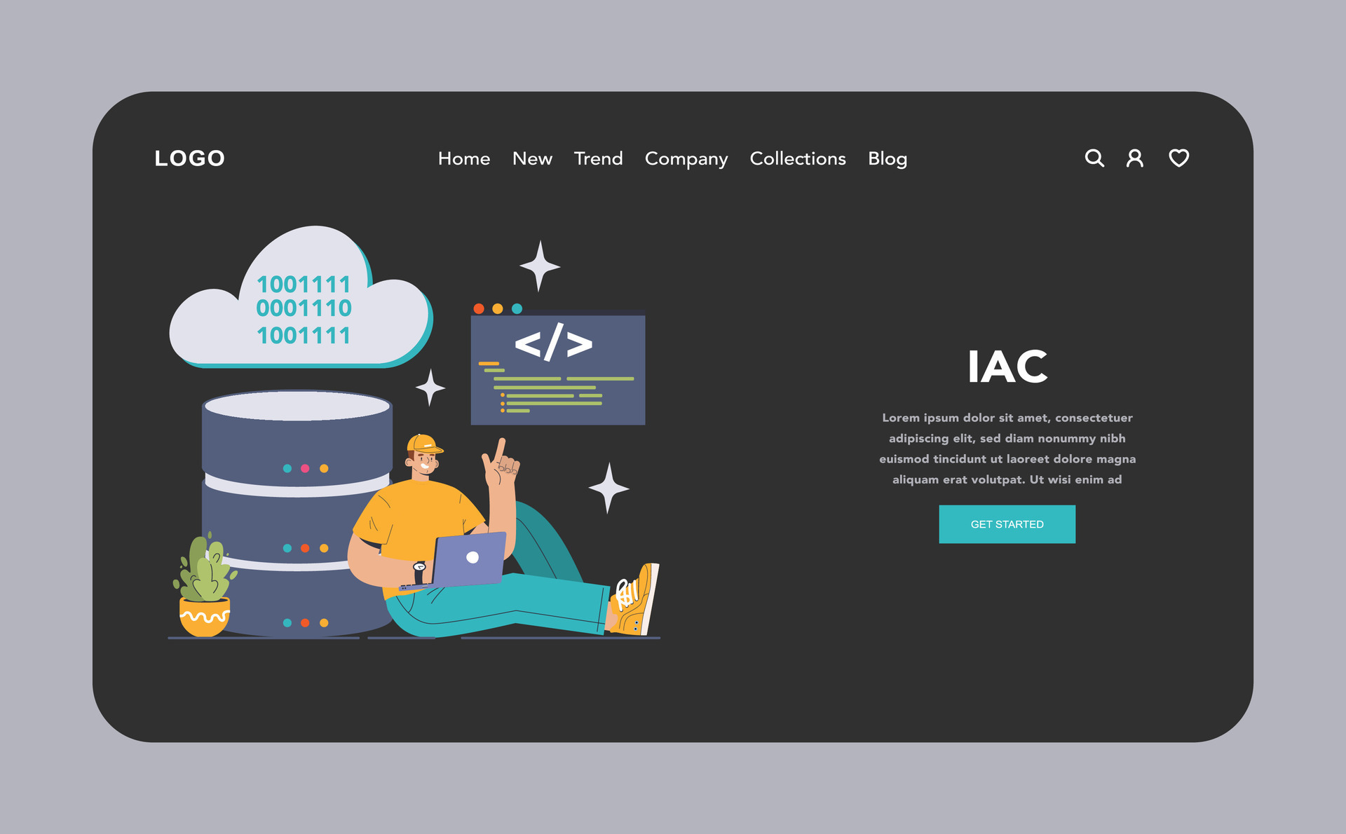 Infrastructure as Code concept. Flat illustration 46118795 Vector Art ...