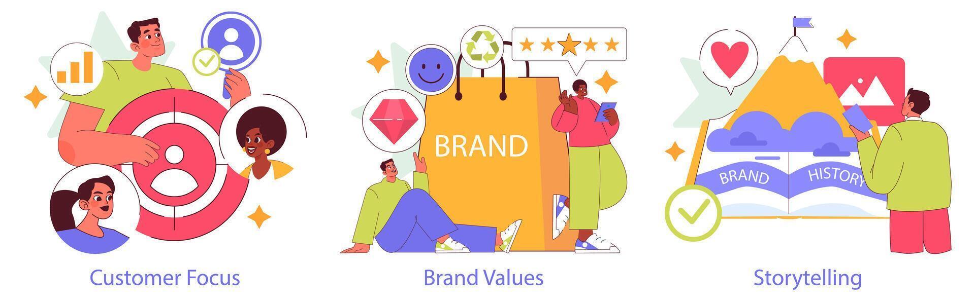 Brand Authenticity. Flat Illustration 46118944 Vector Art at Vecteezy Brand Authenticity. Flat Illustration 46118944 Vector Art at Vecteezy