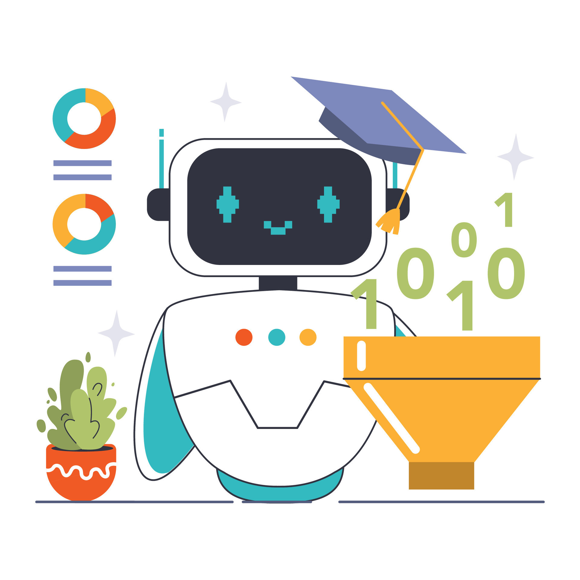 Machine Learning concept. Flat illustration 46120937 Vector Art at Vecteezy