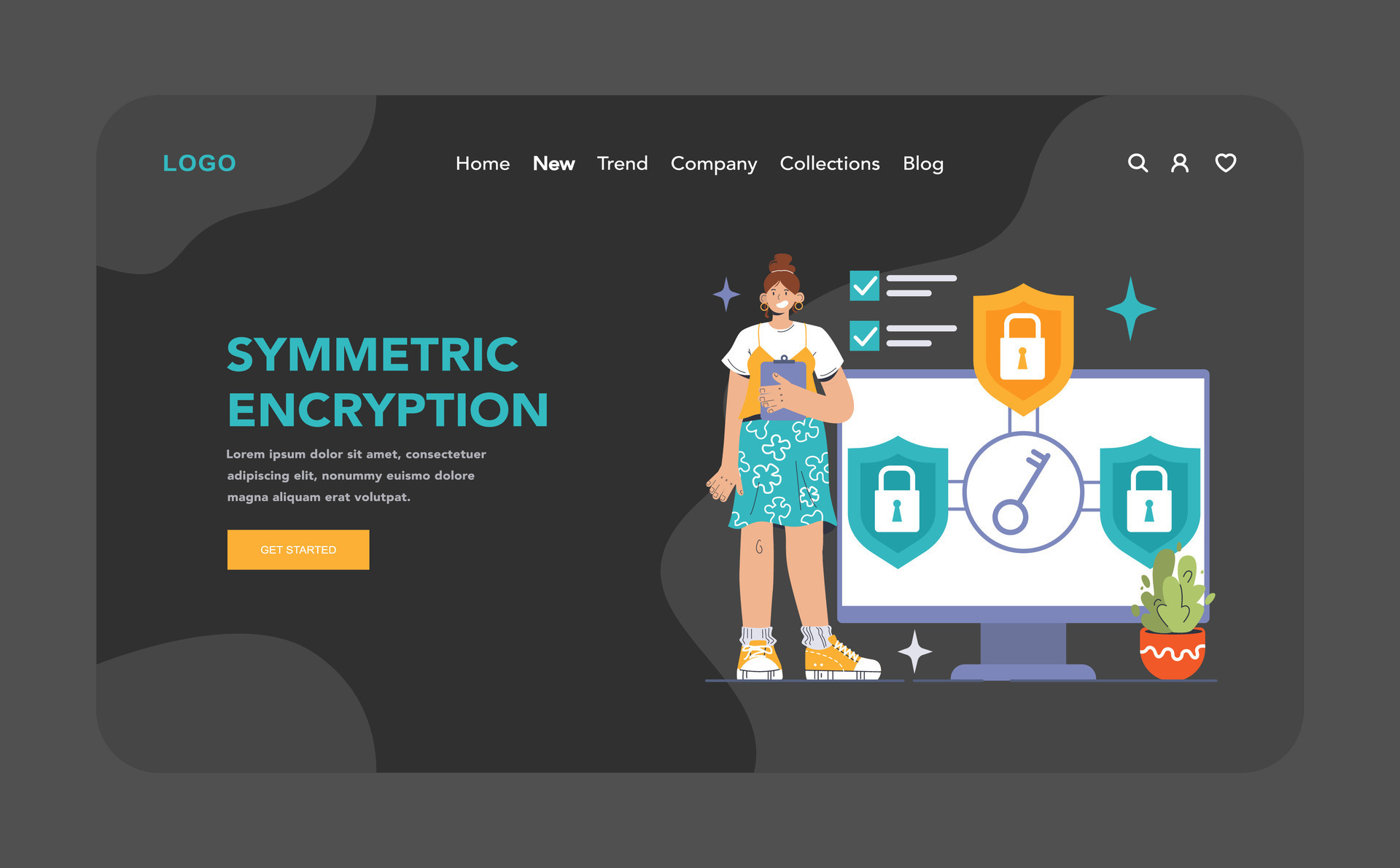 Data Encryption Web Or Landing Personal Information Internet Access 46120966 Vector Art At