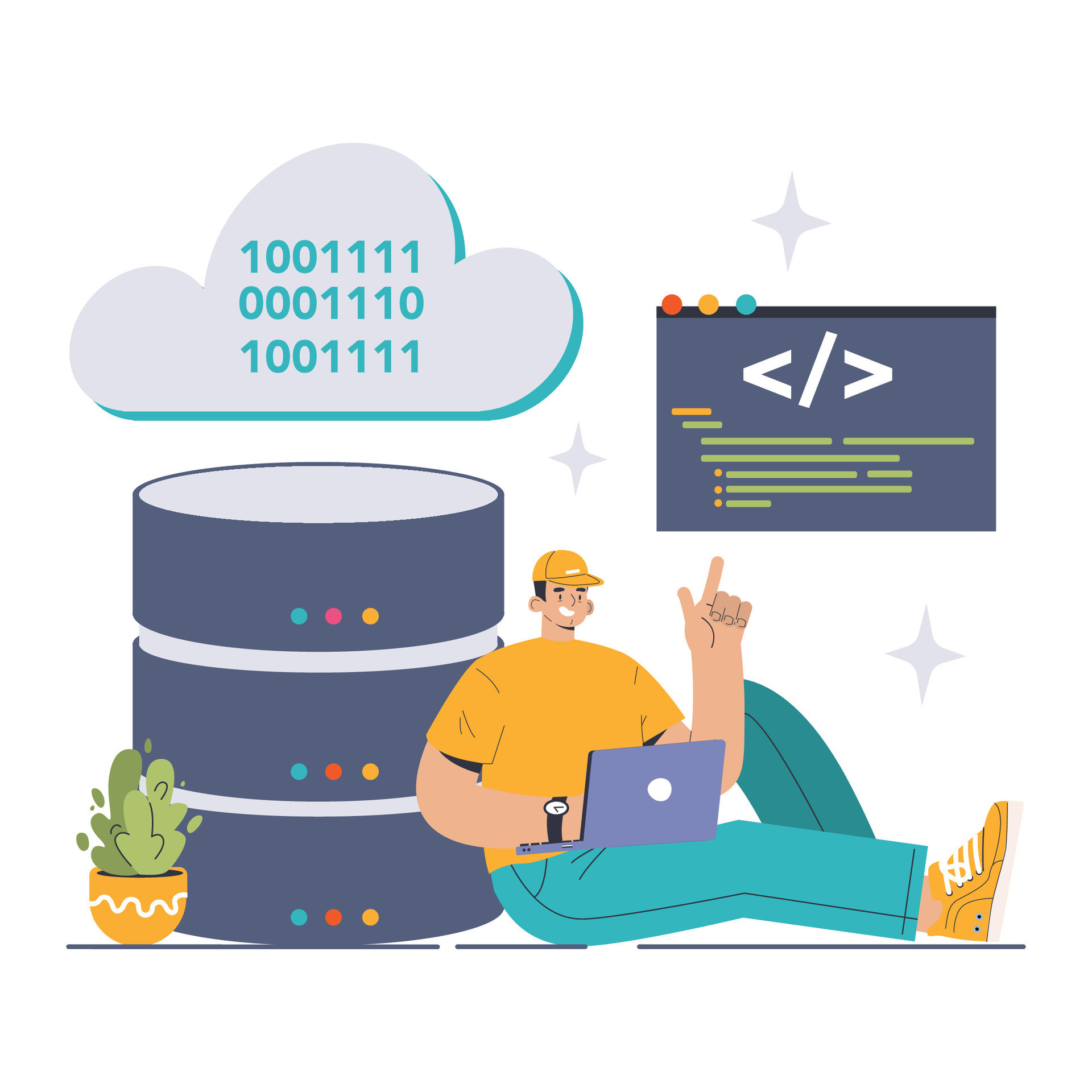 Infrastructure as Code concept. Flat illustration 46121102 Vector Art ...