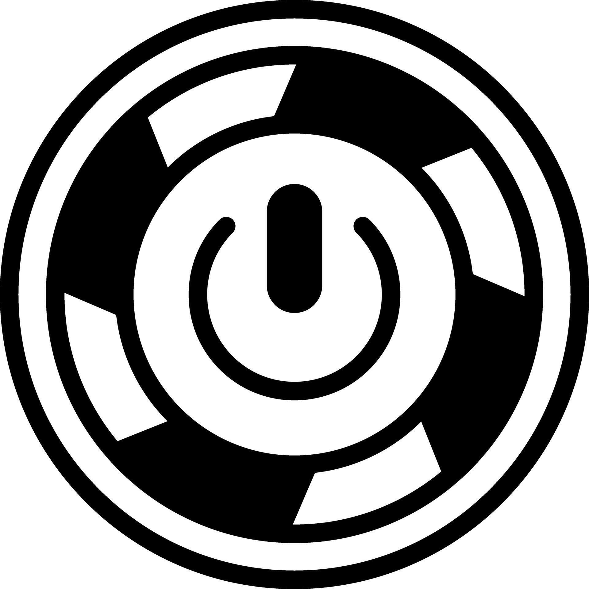 Solid black icon for button 46121537 Vector Art at Vecteezy