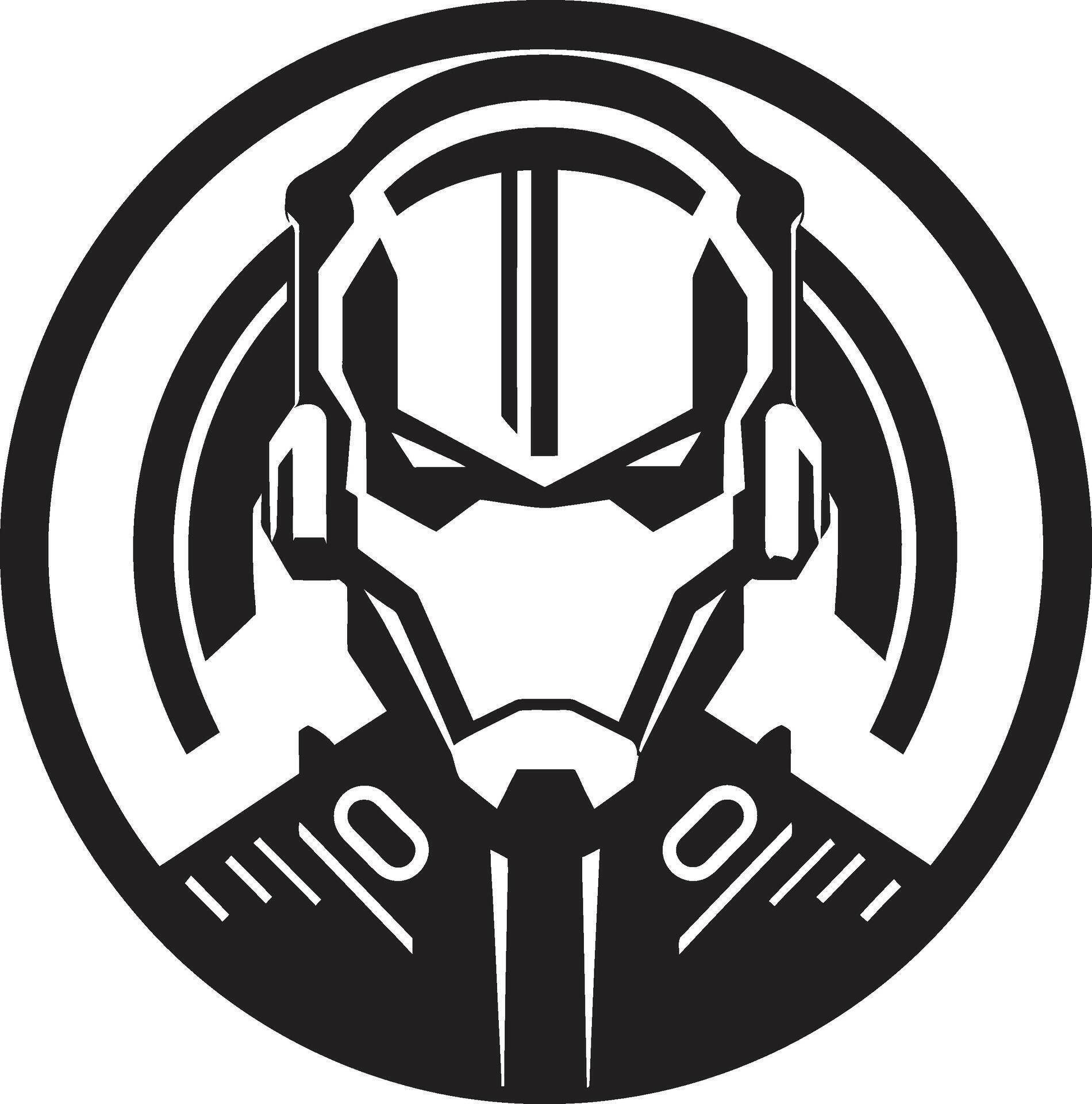 Digital Dynamo Robot Face Symbol Cybernetic Crusader Cyberrobotic Head ...