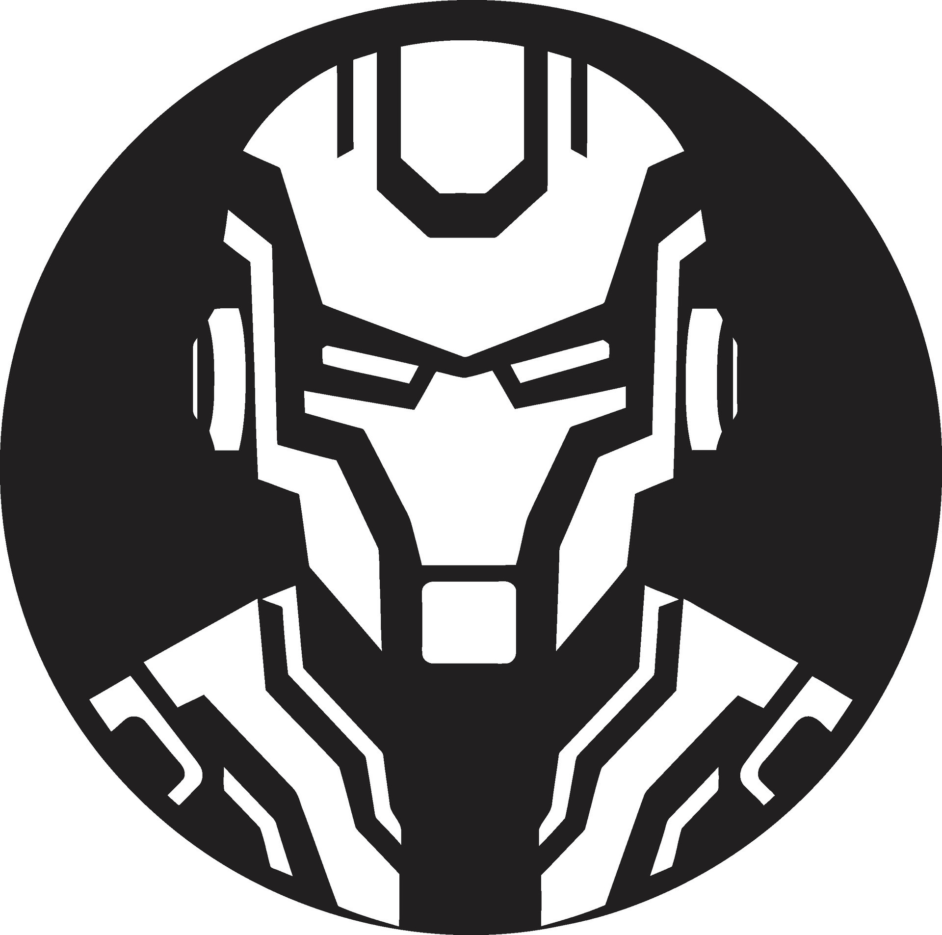 Robotic Rhapsody Black Cyberrobot Face Futuristic Interface Robot Face ...