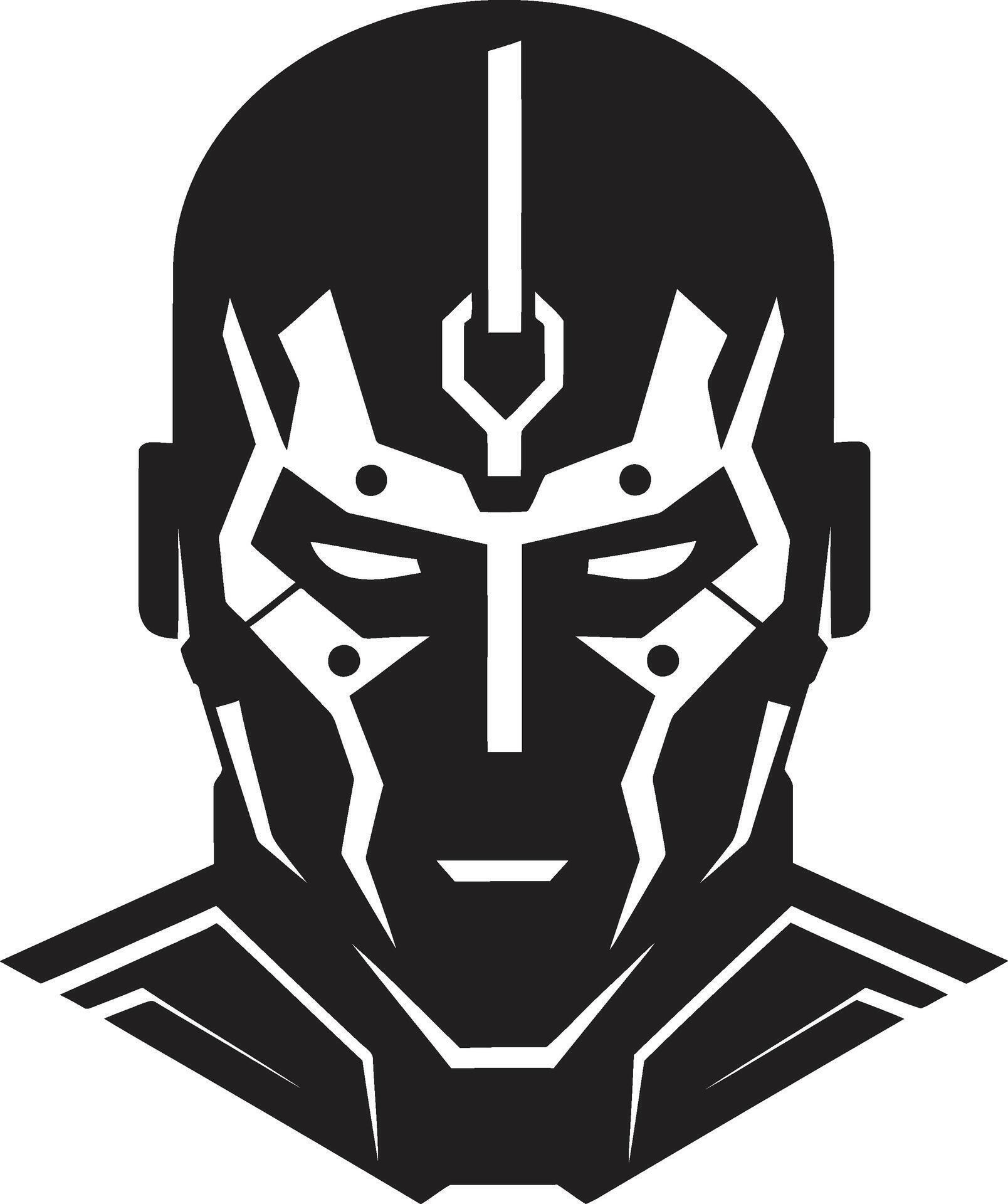 Robotic Rhapsody Black Cyberrobot Futuristic Interface Robot Face ...