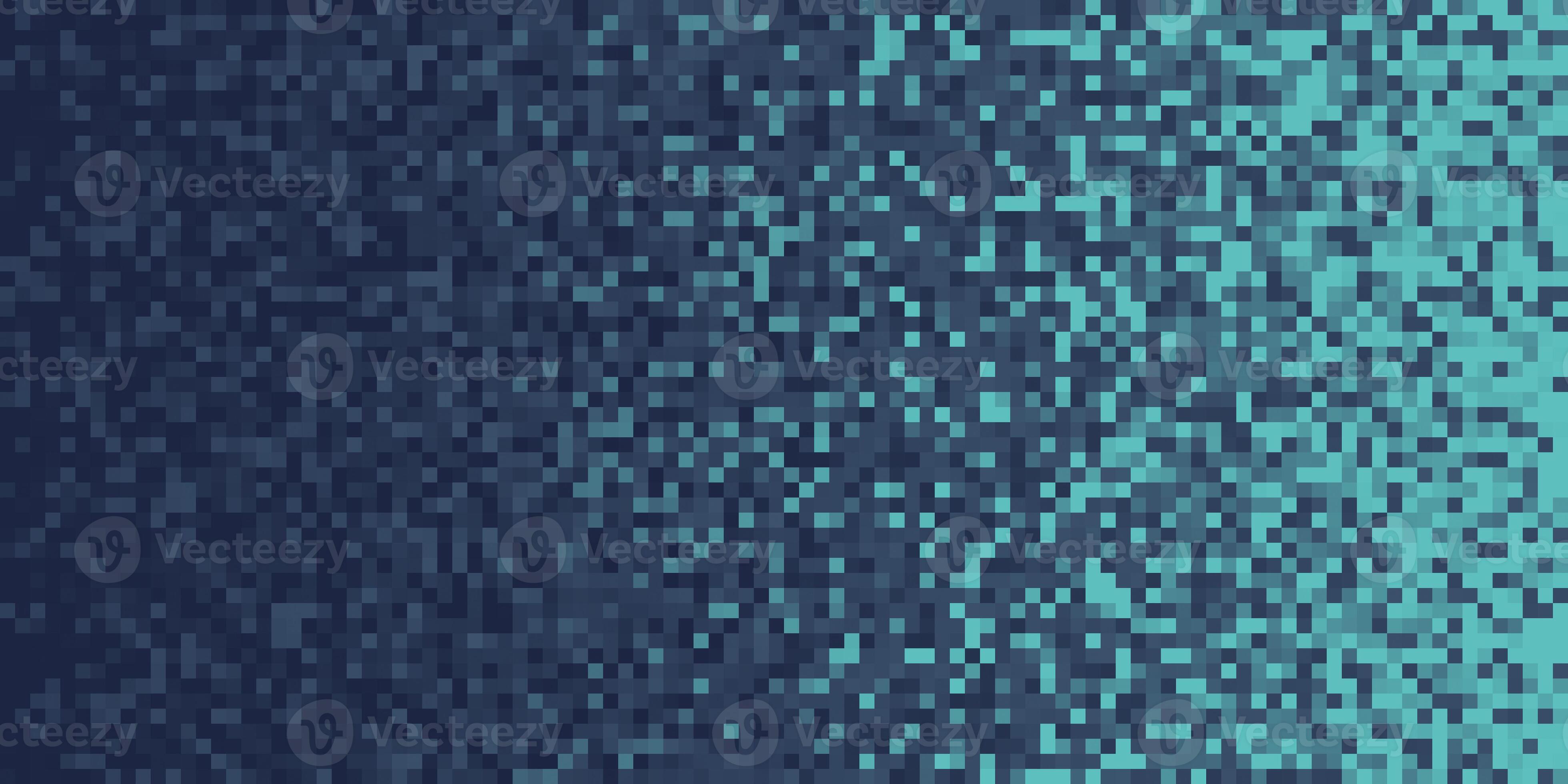 Dark Blue Pixilated Gradient Background. Mosaic Pixel Art Texture. Horizontal Pixel Gradient ...