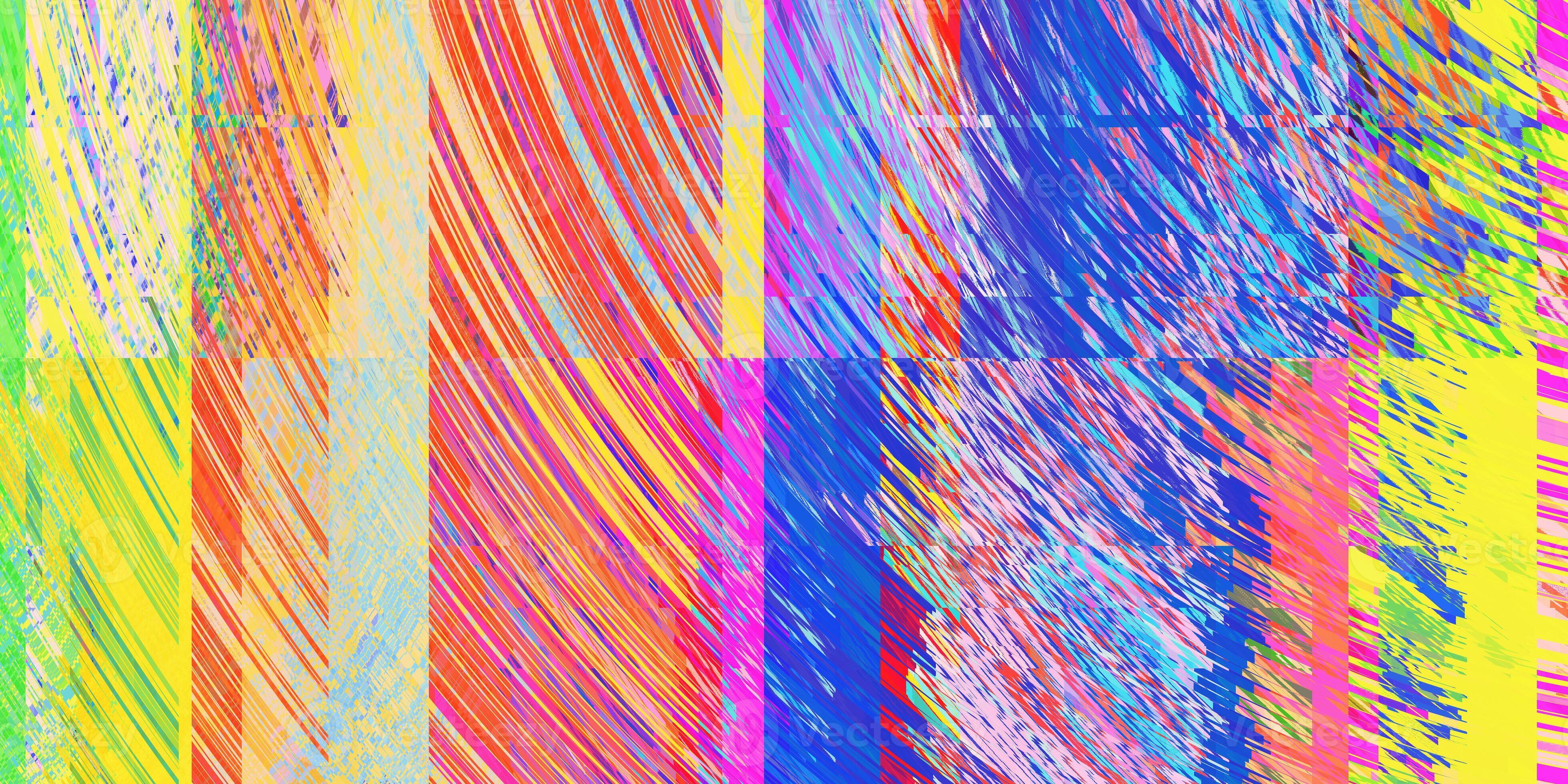 Multicolor Distortion Screen Texture. Colorful Noise Background. Glitch ...