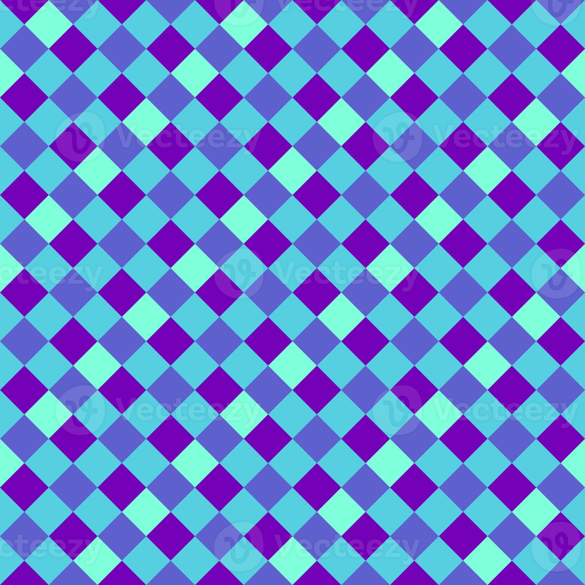 Purple Light Sky Blue Seamless Diagonal French Checkered Pattern ...