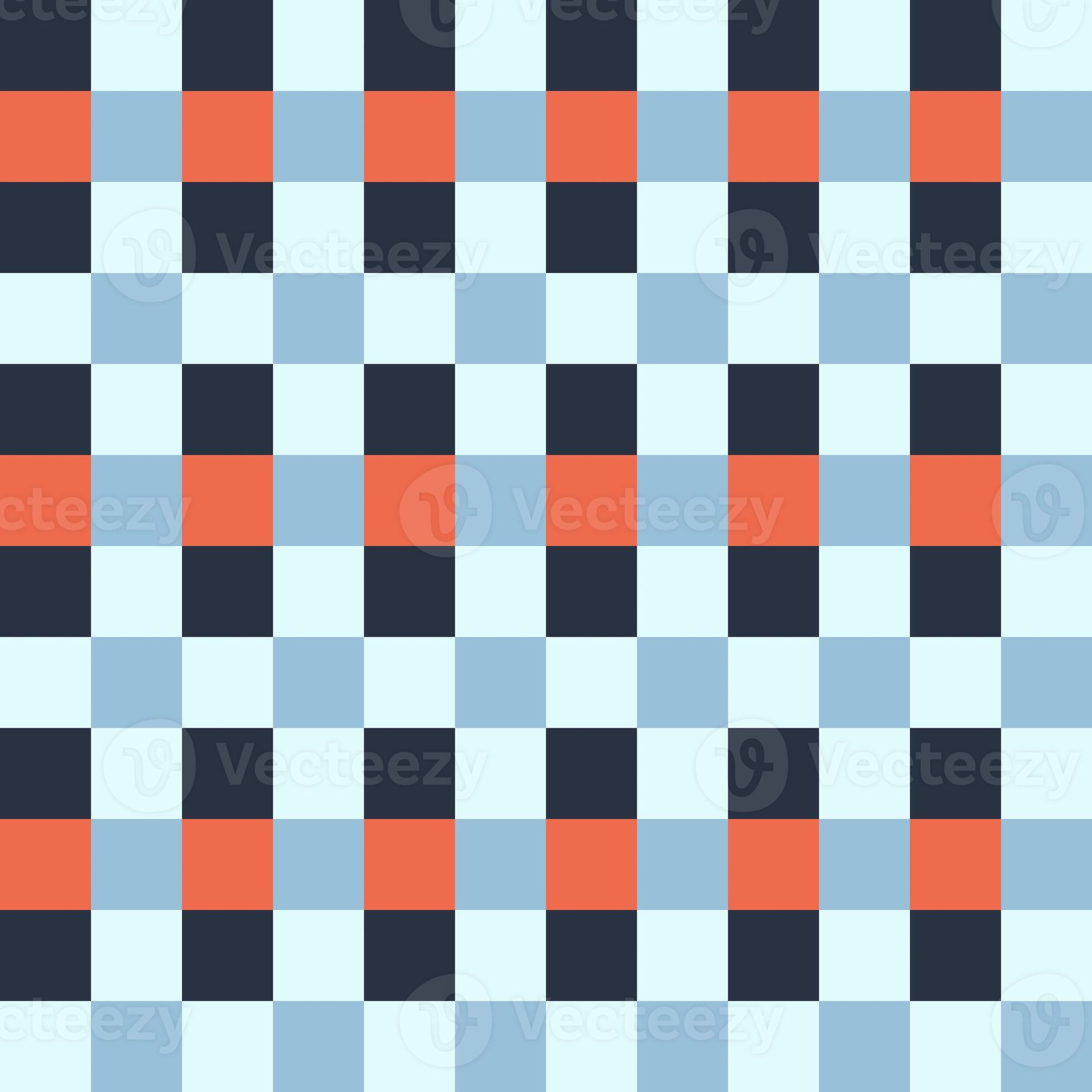Black Orange Gray Blue Seamless French Checkered Pattern. Colorful ...