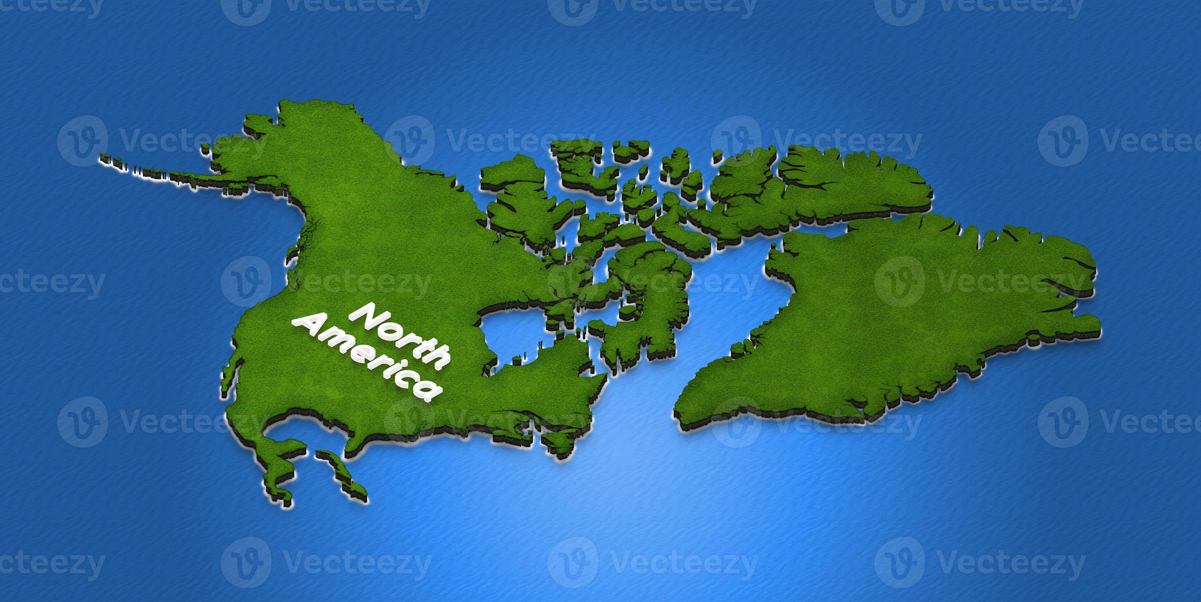 Map of North America. 3D isometric illustration. 46144829 Stock Photo ... Map of North America. 3D isometric illustration. 46144829 Stock Photo ...