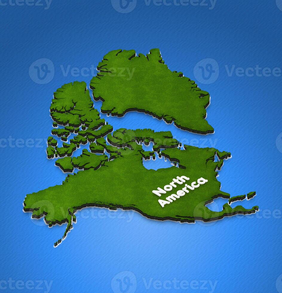 Map of North America. 3D isometric illustration. 46145120 Stock Photo ... Map of North America. 3D isometric illustration. 46145120 Stock Photo ...