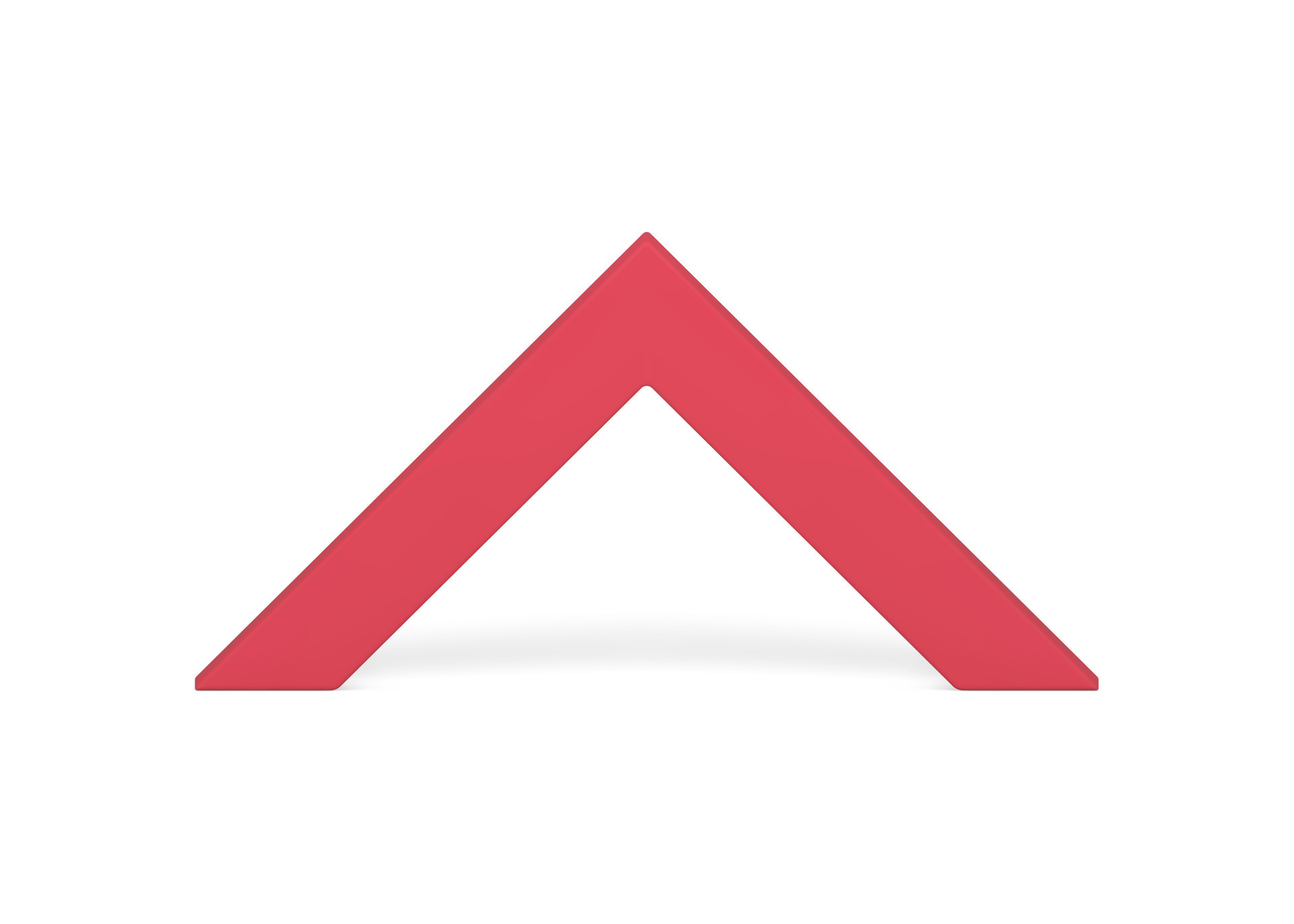 Red Angular Arch Geometric Corner Geometric 3d Decor Basic Foundation