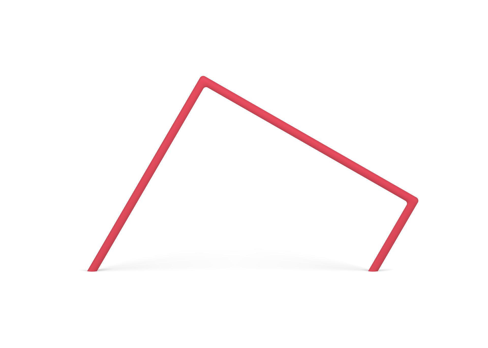 Angular Red Column Archway Basic Foundation Geometric Shape 3d Glossy Element Design 46152054