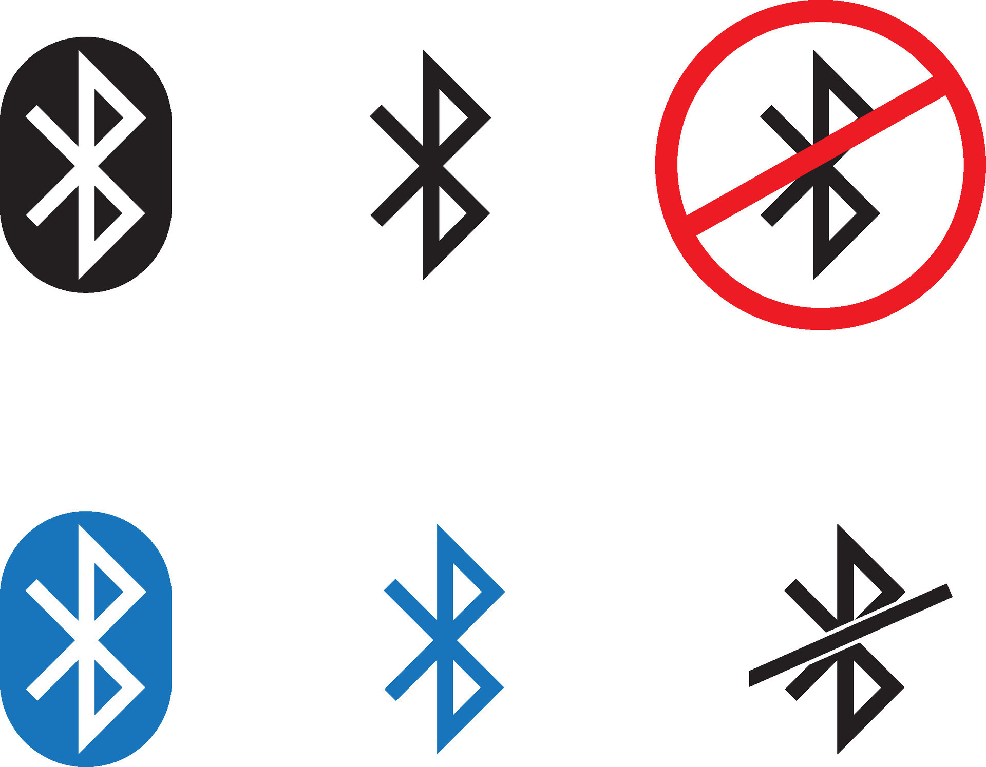 Bluetooth Icon Set Bluetooth Icons Design 46154939 Vector Art At Vecteezy