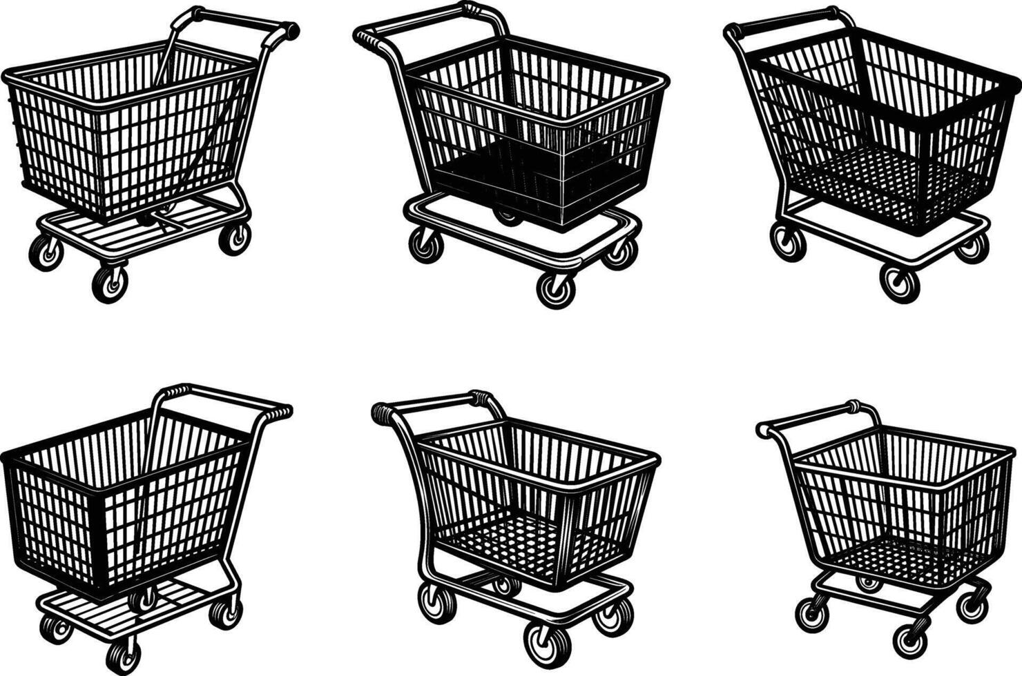 shopping cart set illustration 46156951 Vector Art at Vecteezy shopping cart set illustration 46156951 Vector Art at Vecteezy