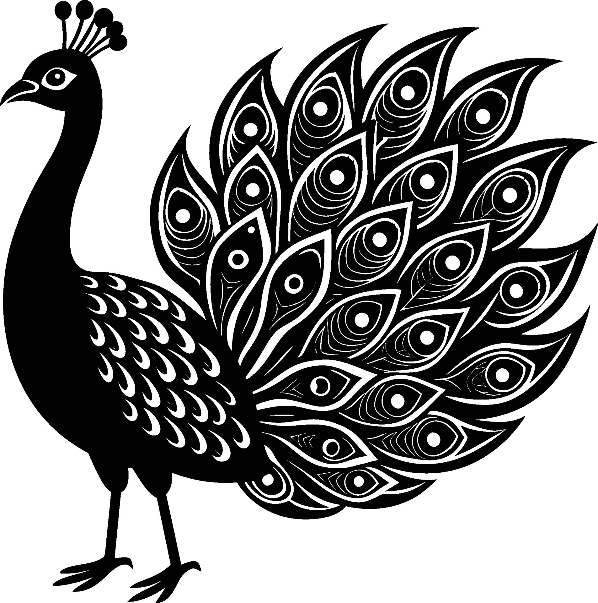 Peacock Isolated On White Background 46156979 Vector Art At Vecteezy