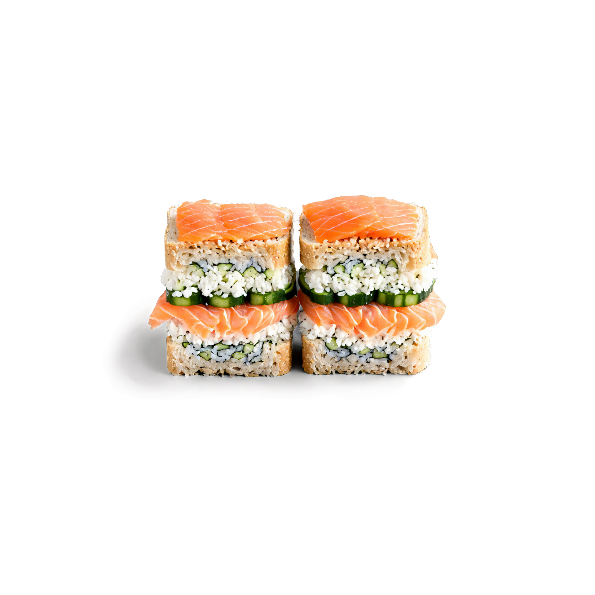 Breakfast sushi sandwich sushi rice pressed between two slices of bread ... Breakfast sushi sandwich sushi rice pressed between two slices of bread ...