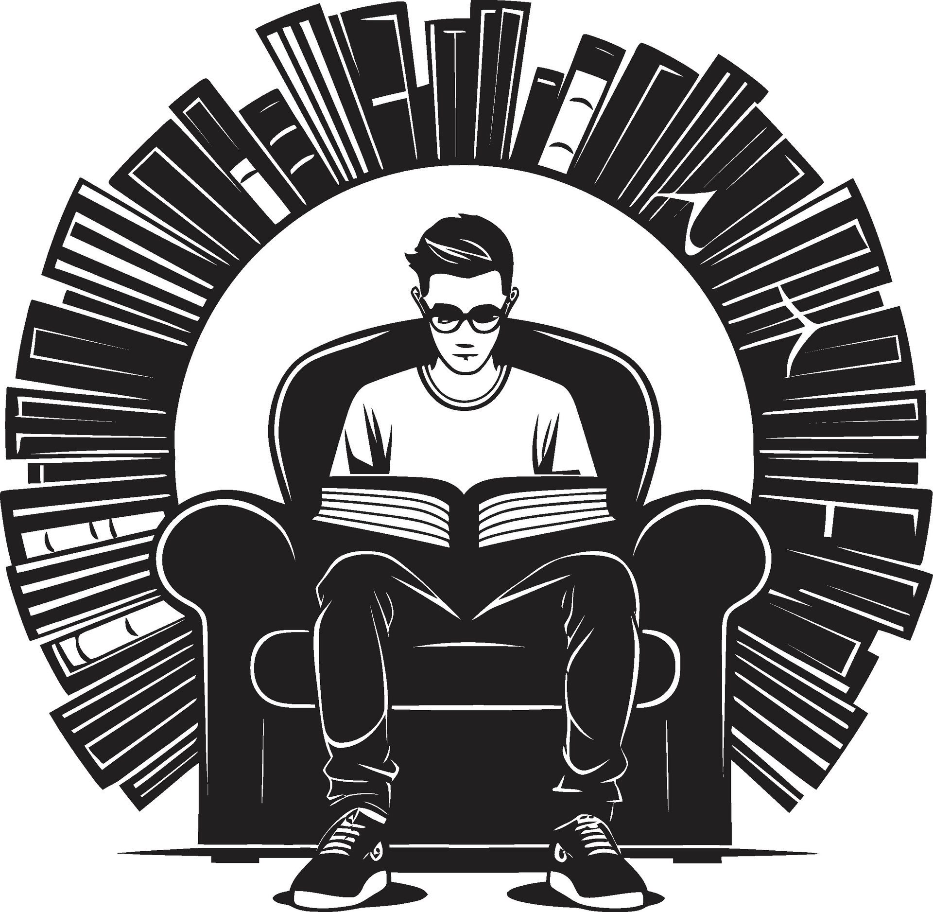Knowledge Kiosk Student with Books Study Sanctuary Student Enveloped by ... Knowledge Kiosk Student with Books Study Sanctuary Student Enveloped by ...