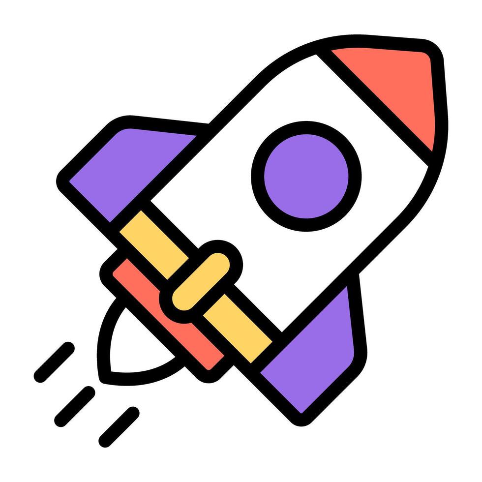 Conceptual flat design icon of rocket 46164080 Vector Art at Vecteezy