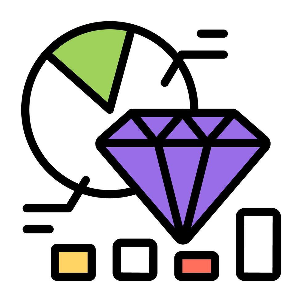 Conceptual flat design icon of data analytics 46164849 Vector Art at ...