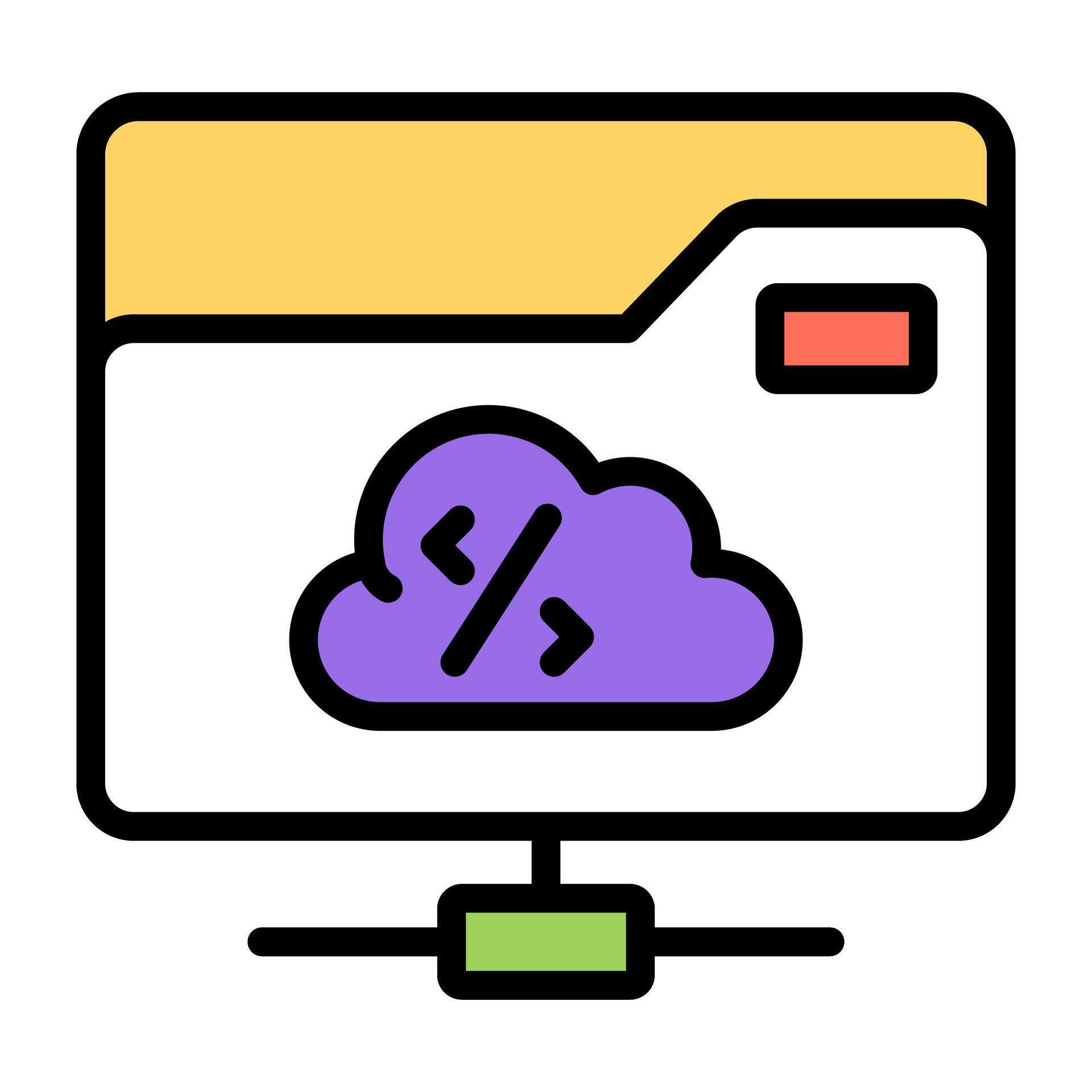 Trendy design icon of cloud programming 46164895 Vector Art at Vecteezy