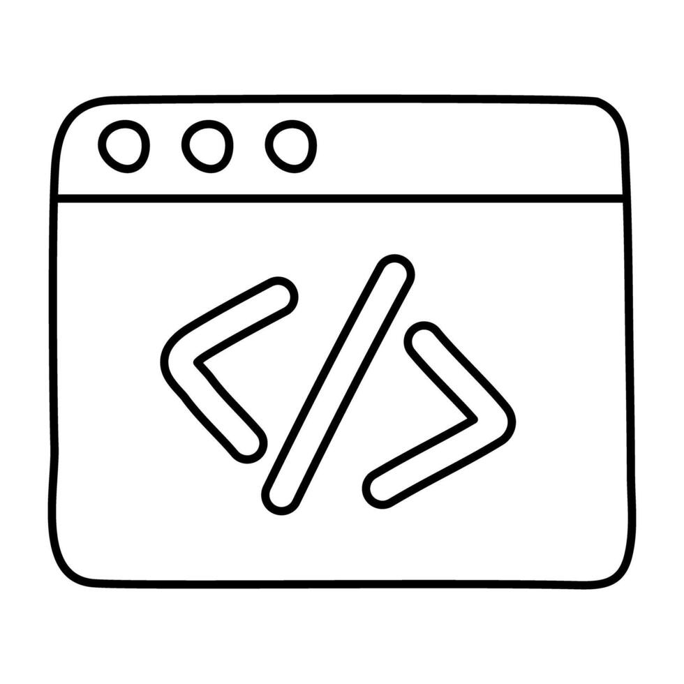 Unique design icon of web coding 46165870 Vector Art at Vecteezy