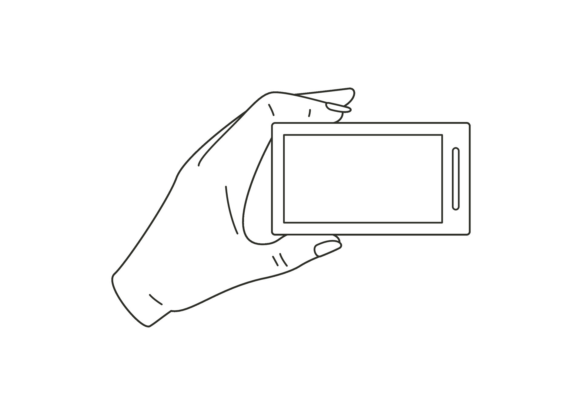 Human Hand Holding Smartphone Screen Mobile Phone Internet Media