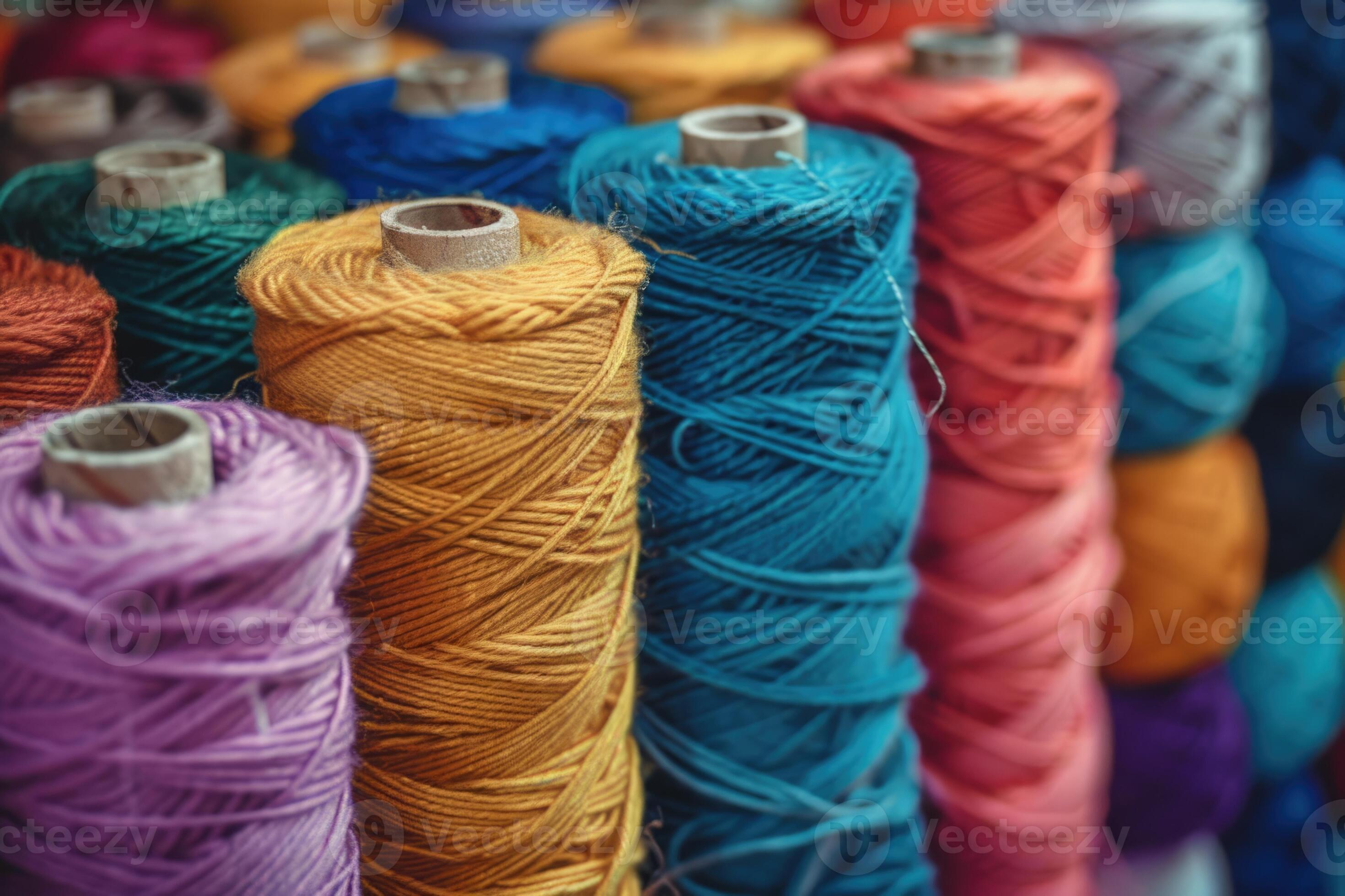 Colorful Yarn On Spool Yarn On Tube Cotton Wool Linen Thread 46180500
