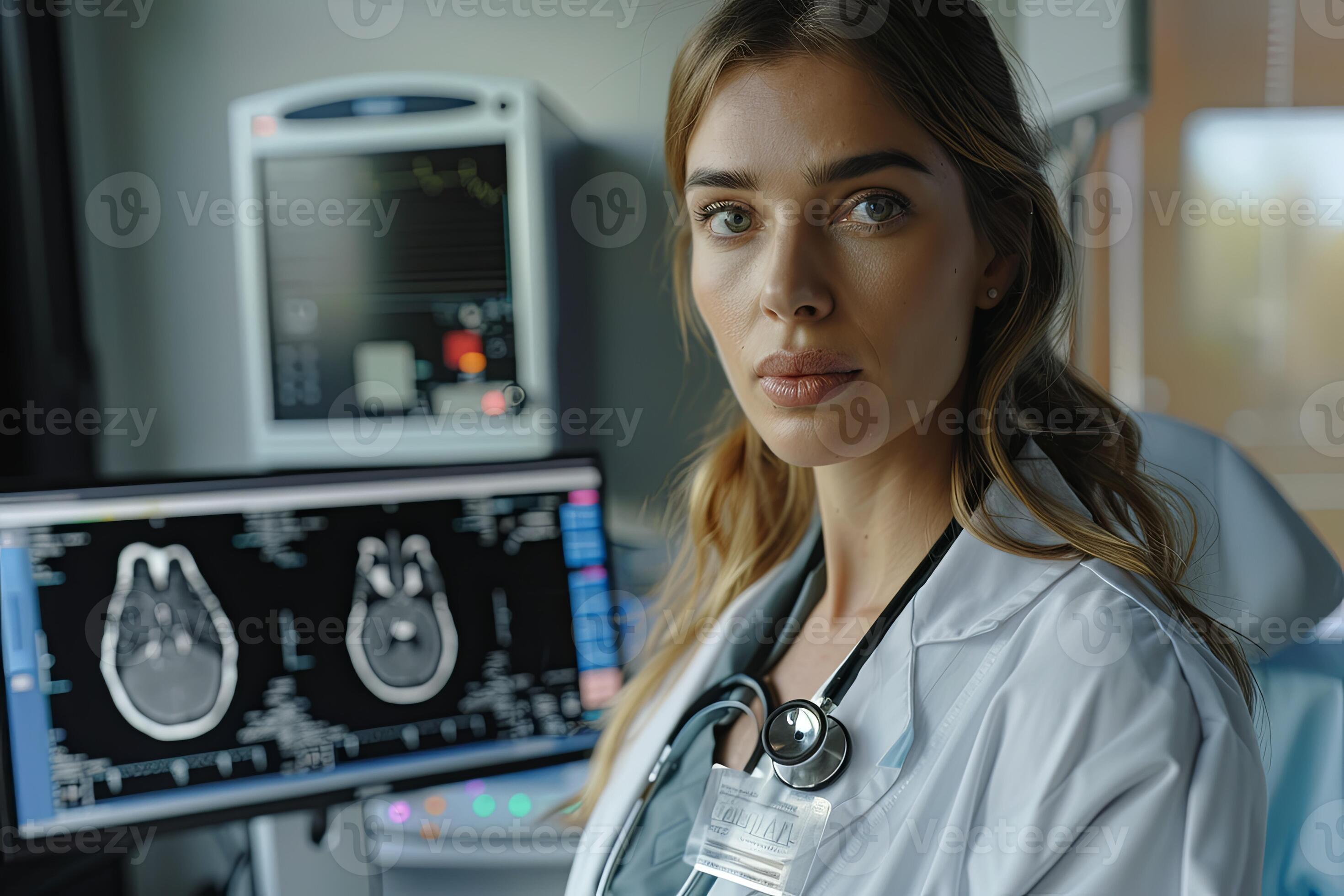 Female Doctor Performing Ultrasound Examination For Cancer Screening