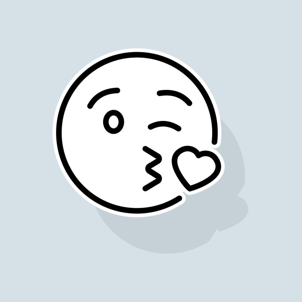 Air Kiss Emoji Line Icon Communication Emoticons Chats Stickers